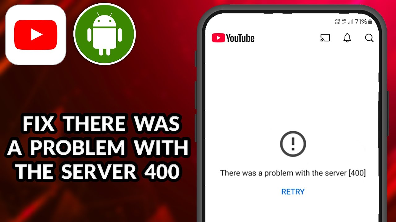 How To Fix There Was A Problem With The Server 400 In Youtube Youtube