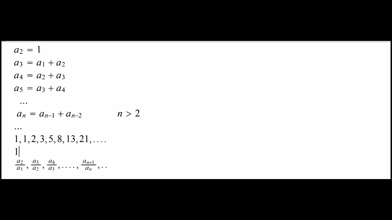 Terms Recursive Sequence Excel Youtube