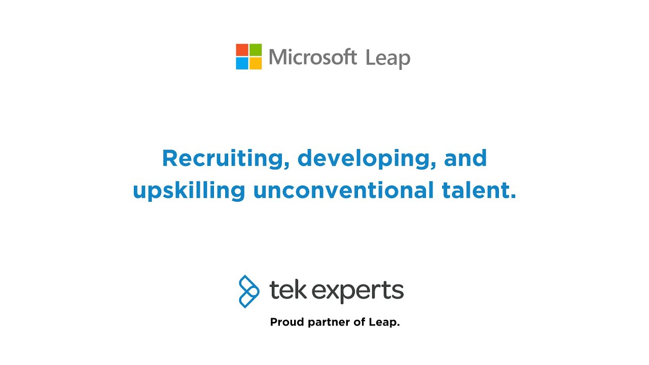 Microsoft And Tek Experts Microsoft Leap Partnership Youtube