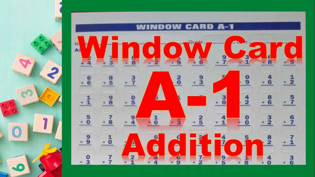 Addition Dd Card Test A 1 Set 1 Window Card Youtube