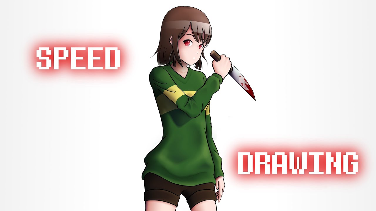 Speed Drawing Chara Undertale Krita Youtube