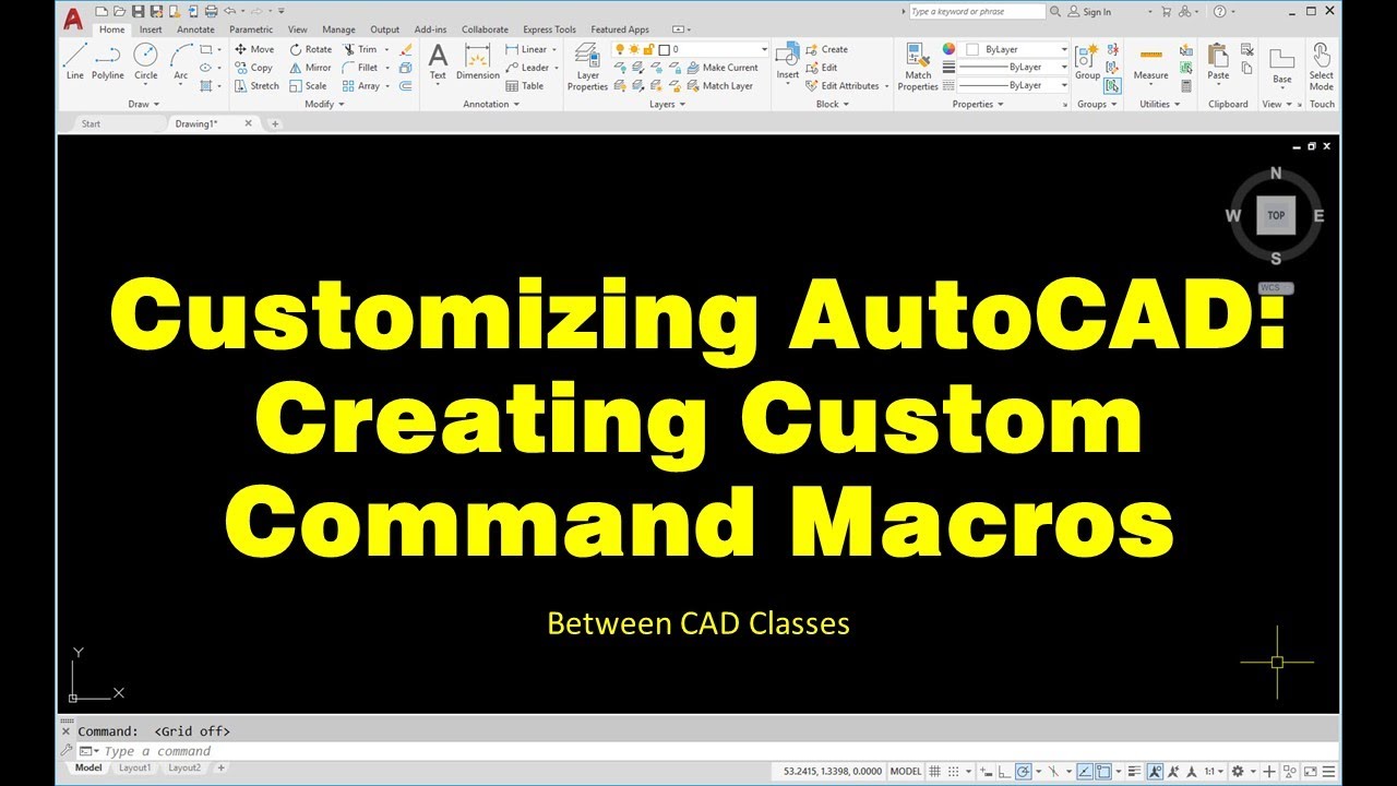 Customizing Autocad Creating Custom Command Macros Youtube