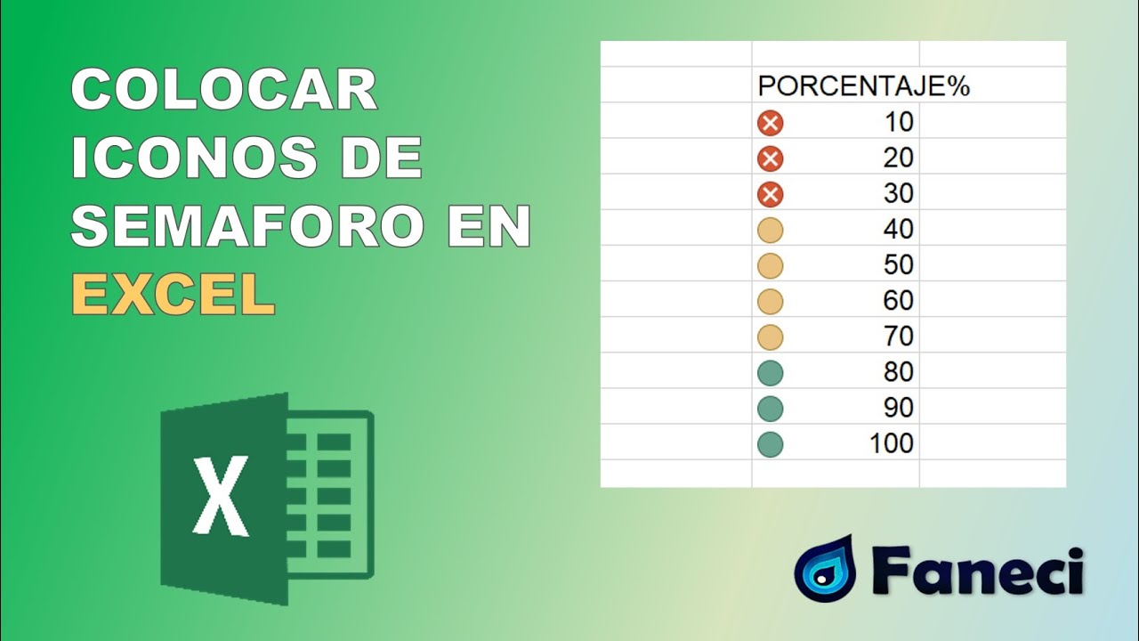 Colocar Iconos De Semaforo En Celdas De Excel Youtube