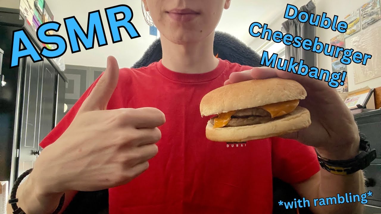 Asmr Whispered Double Cheeseburger Mukbang Youtube