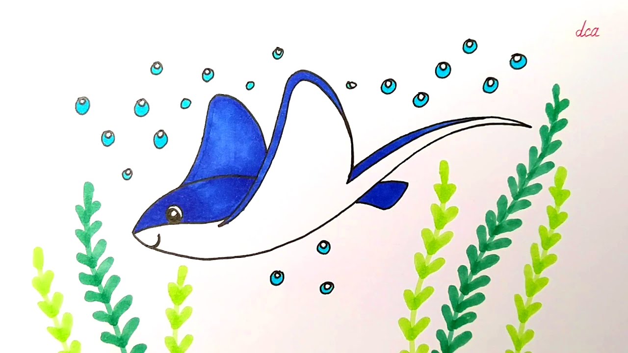 Stingray Drawing For Kids