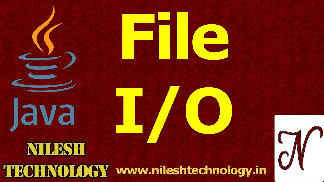 File Input Output In Java Youtube