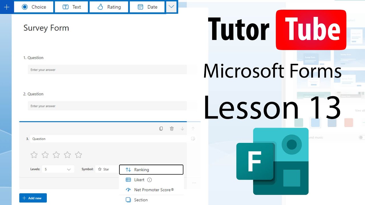 Microsoft Forms Lesson 13 Adding A File Upload Question Youtube