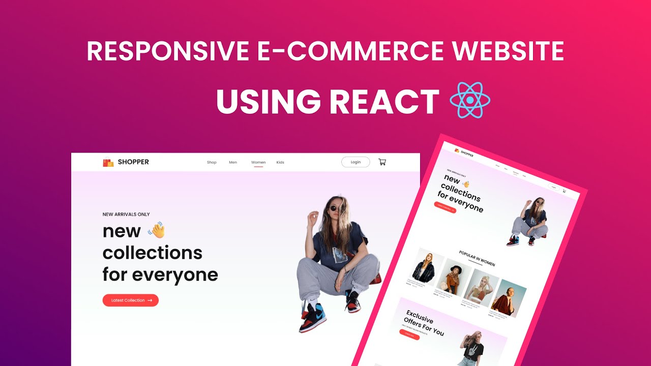 Create Responsive Ecommerce Website Using React Js Youtube