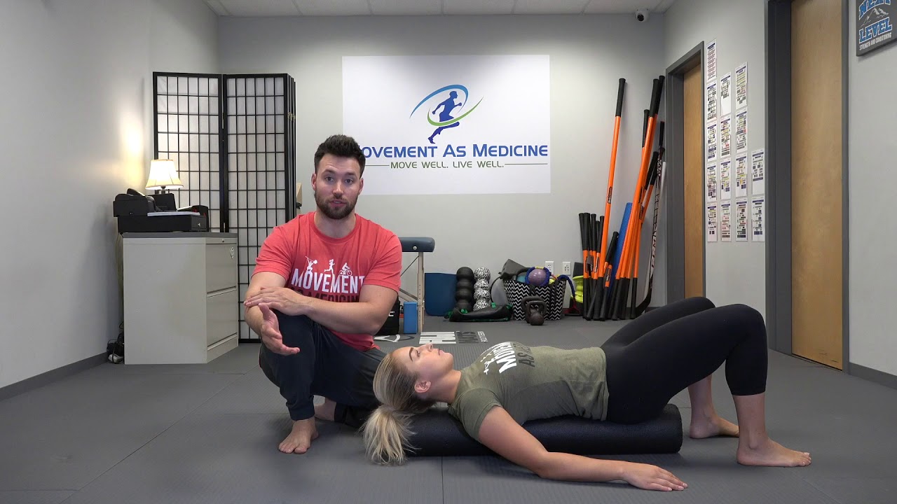 Supine Active Pec Stretch On Foam Roller Youtube