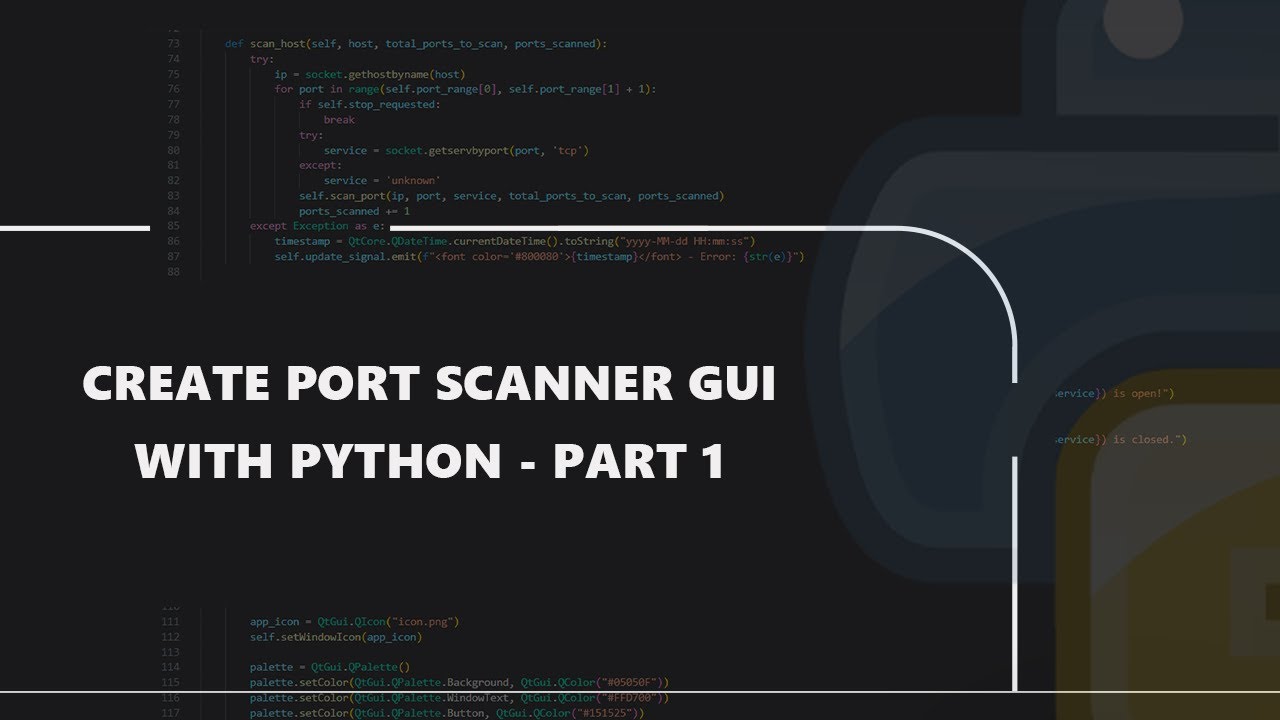 Python 3 Port Scanner Gui Tutorial Part 1 Understanding The Basic