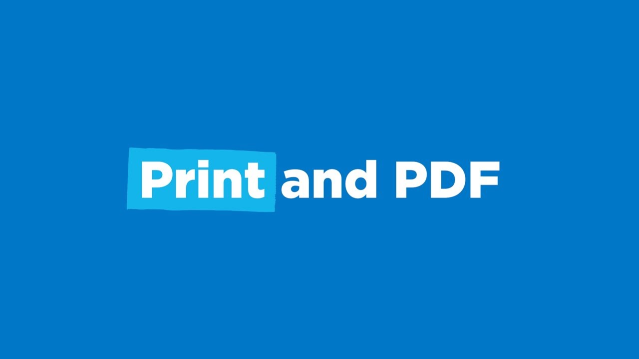 Print And Pdf Youtube