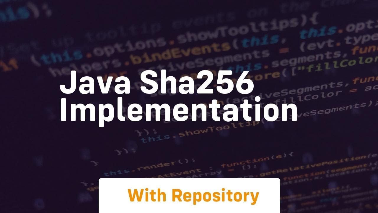 Java Sha256 Implementation Youtube