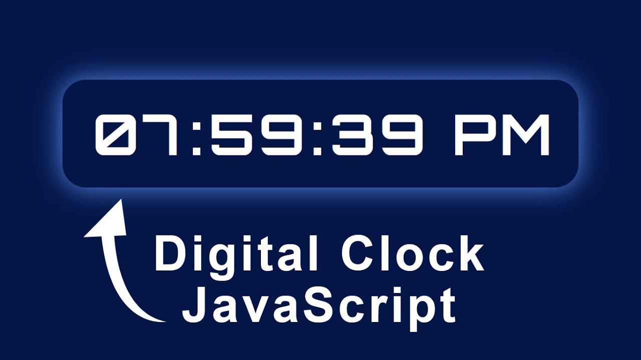Javascript Digital Clock For Website Youtube