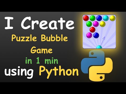 I Create Puzzle Bubble Game In One Minute Using Python Youtube