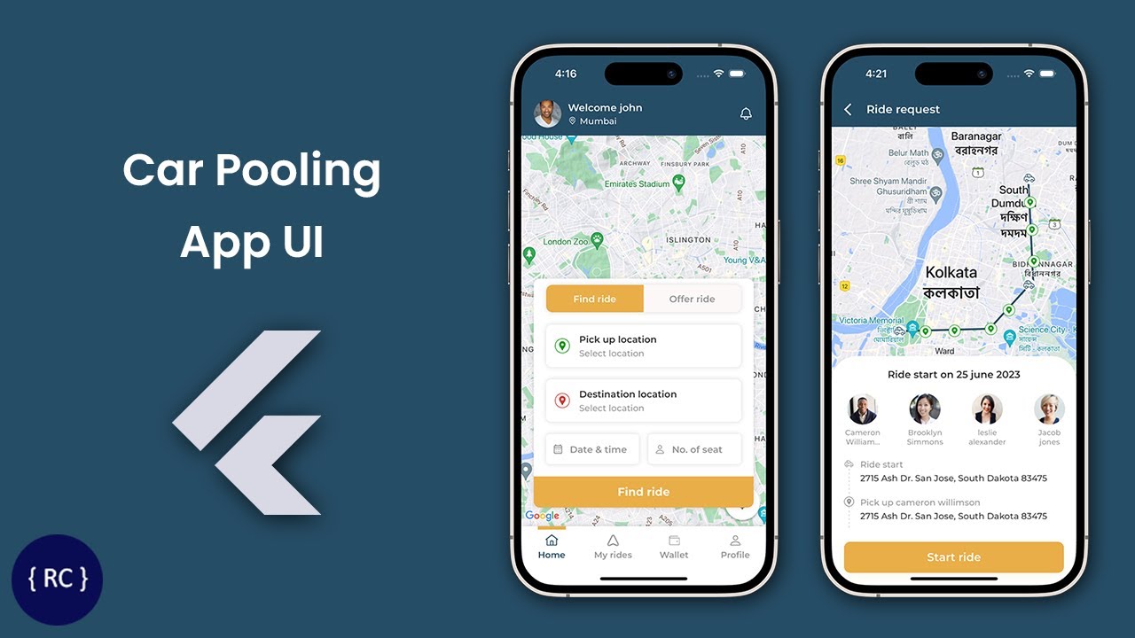Car Pooling App Ui In Flutter Blablacar Clone In Flutter Gopoolar
