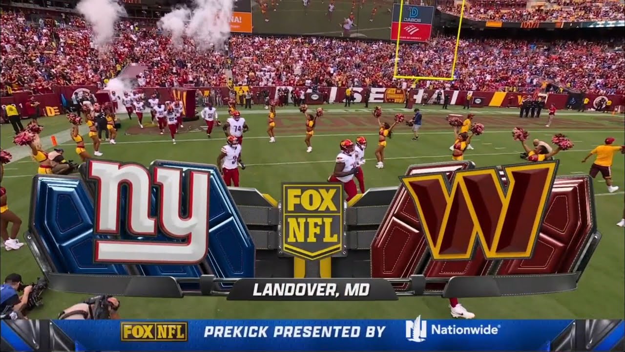 Nfl On Fox Intro Nyg Wsh 9 7 2025 Youtube
