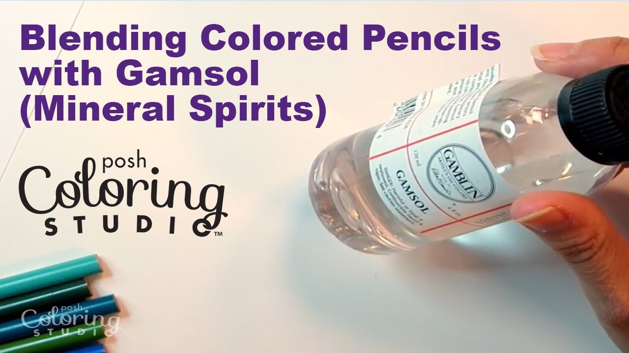 How To Blend Colored Pencils With Gamsol Mineral Spirits Youtube