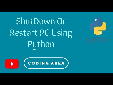 Shutdown Or Restart Pc Using Python Simple Python Tutorial Coding