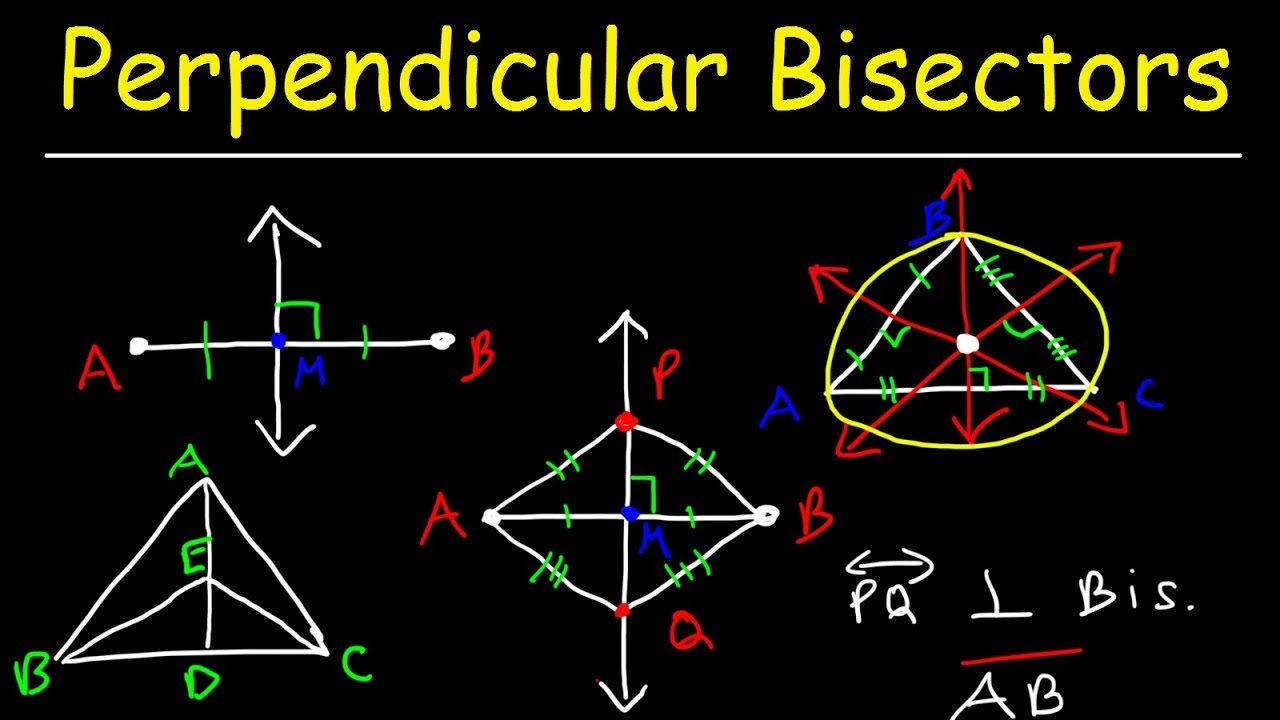 Perpendicular Bisector Geometry Construction Angle And Perpendicular