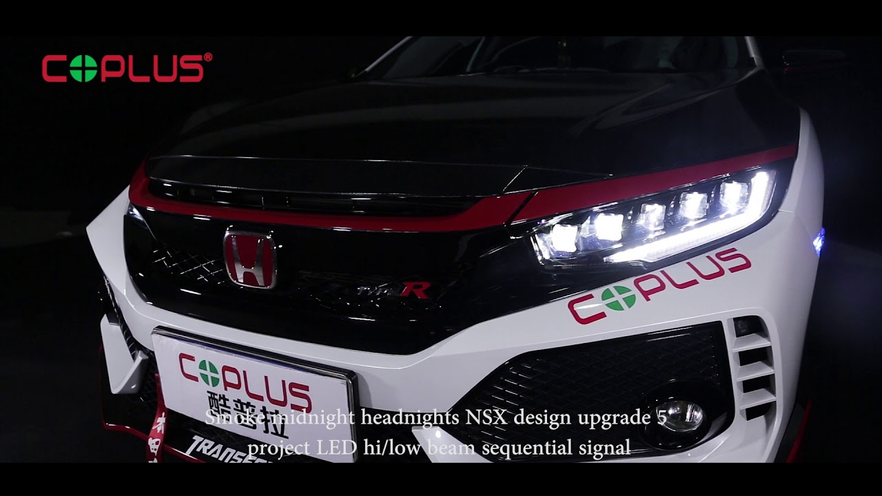 Type R 2016 2018 Civic Full Led Headlight Youtube