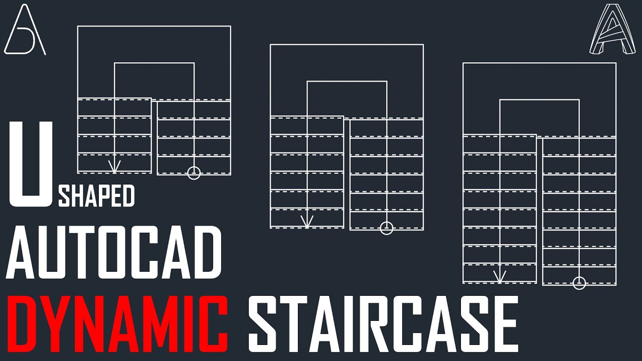 Autocad Dynamic Staircase Tutorial 3 Youtube