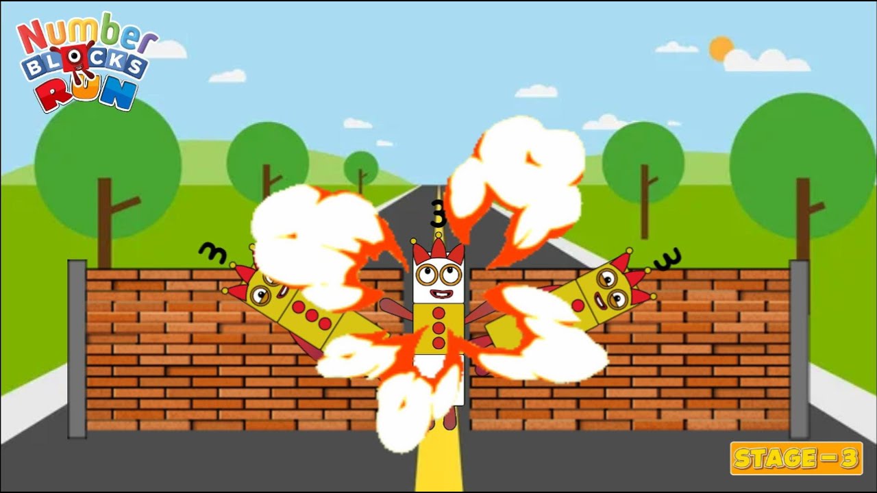 Numberblocks Run Stage 3 Studying Math Colorart Id Youtube
