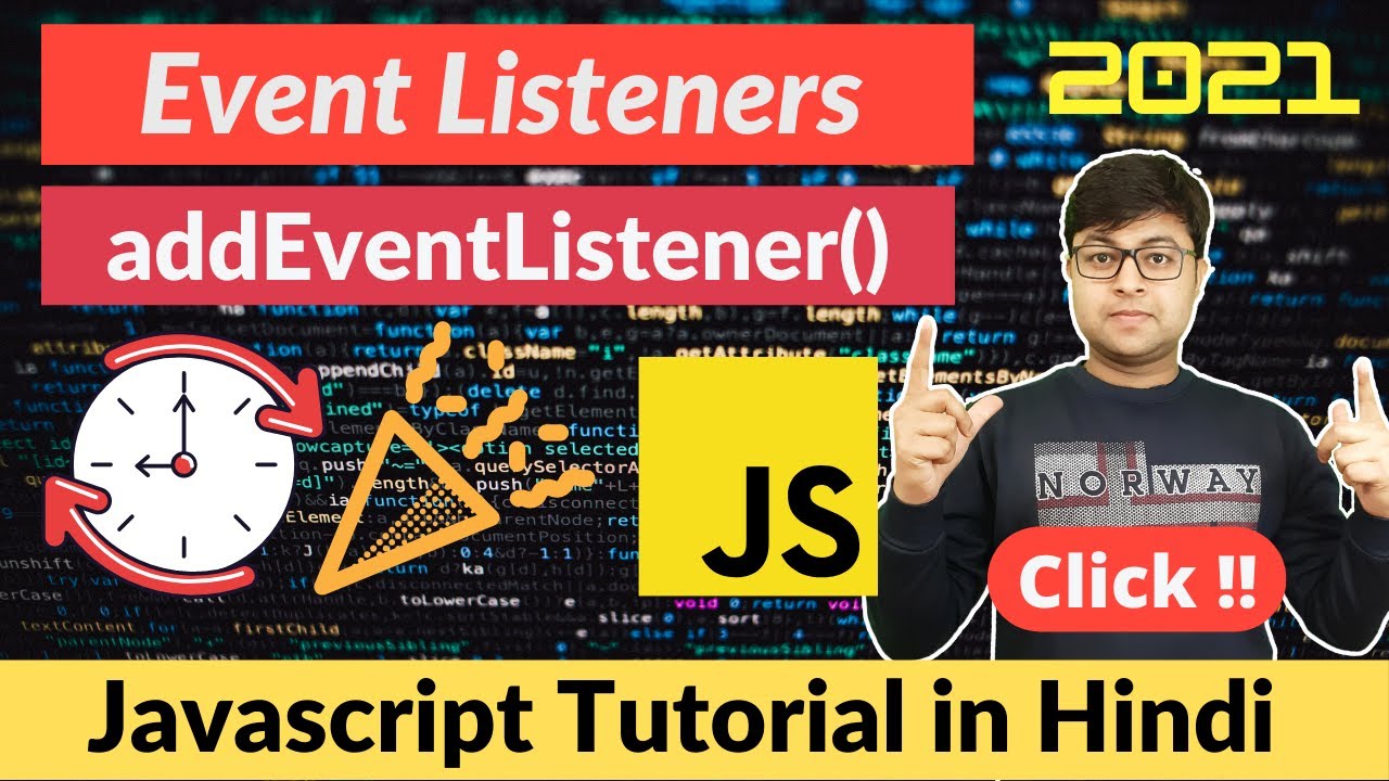 41 Adding Event Listeners Using Javascript Programming In Hindi Youtube
