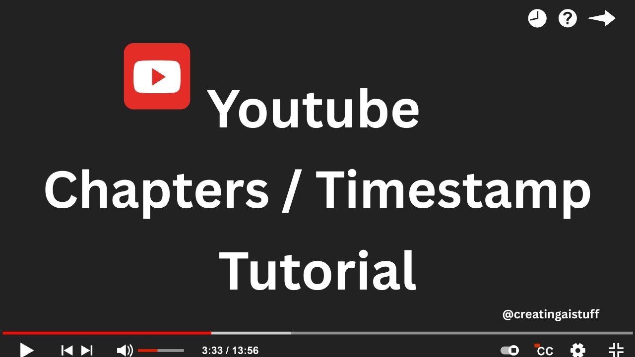 Chapters Timestamp Tutorial Youtube