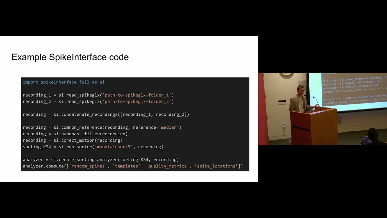 Spikeinterface A Unified Framework For Spike Sorting Youtube