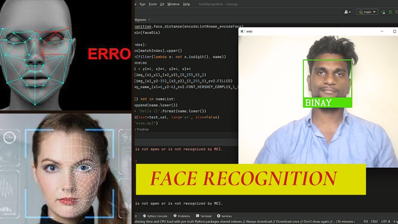 Face Recognition System Using Python Opencv Real Time Facial