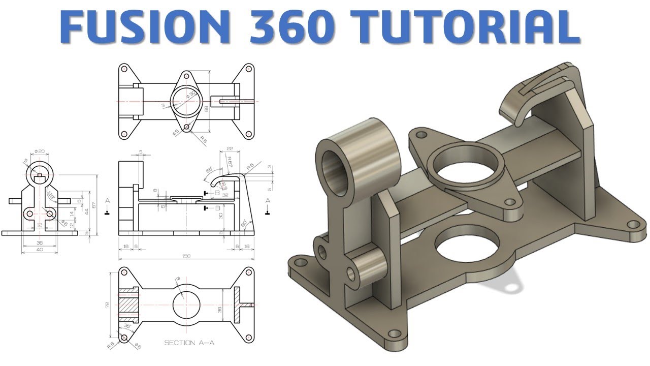 Fusion 360 Tutorial 59 3d Model Basic Beginners Youtube