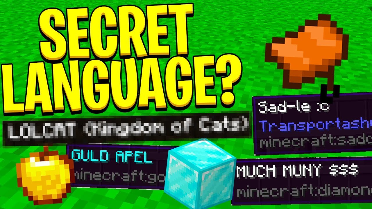 I Found A Secret Language In Minecraft 1 14 Youtube