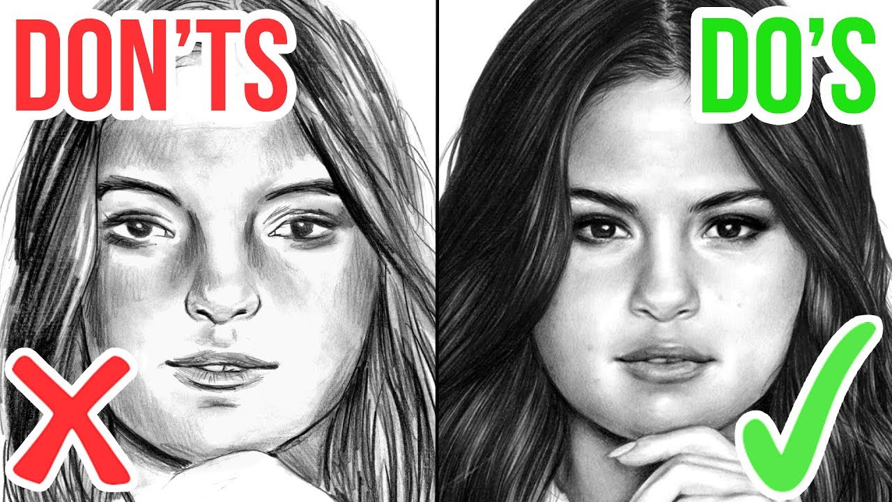 Do S Don Ts How To Draw A Face Realistic Drawing Tutorial Step By