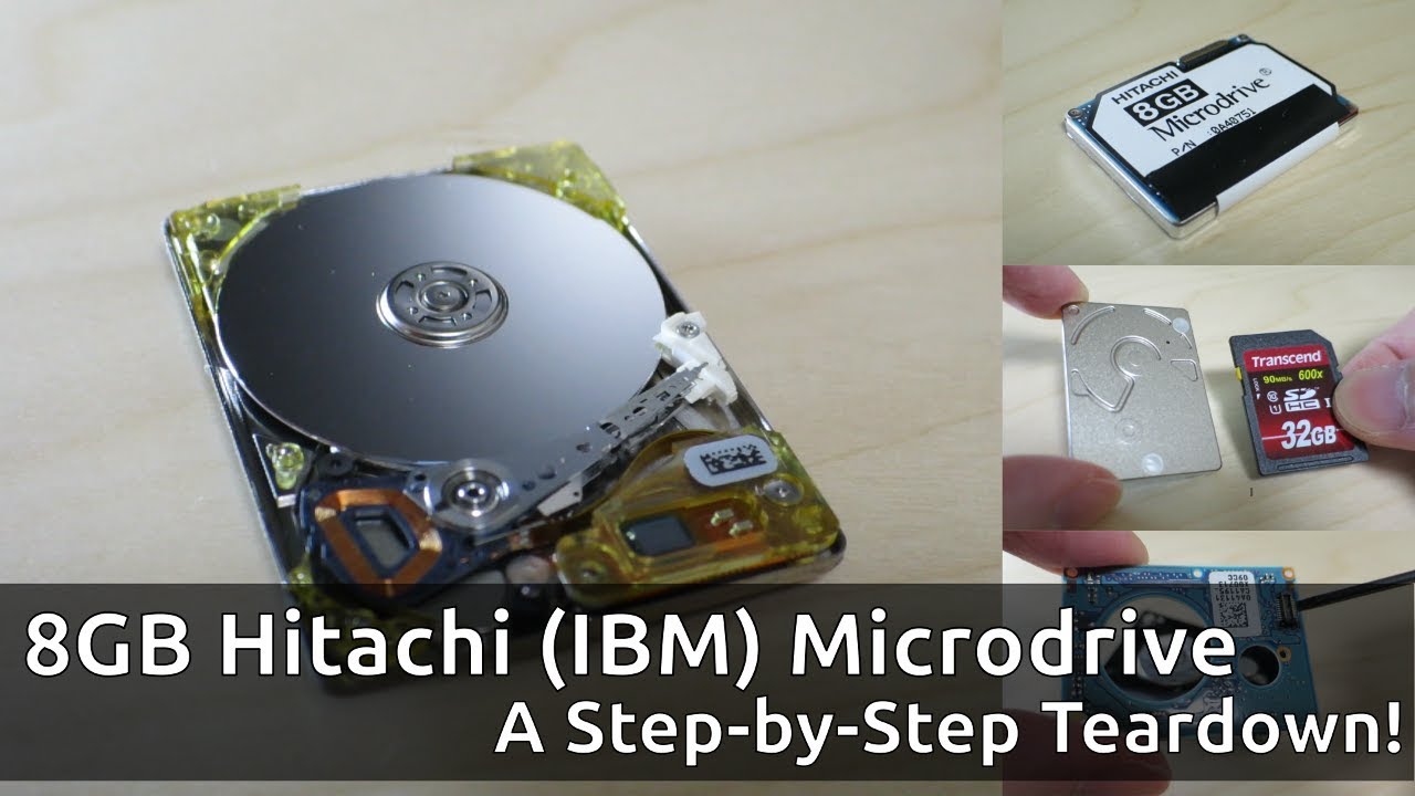 Teardown Of A Hitachi Ibm Microdrive Step By Step Video Youtube