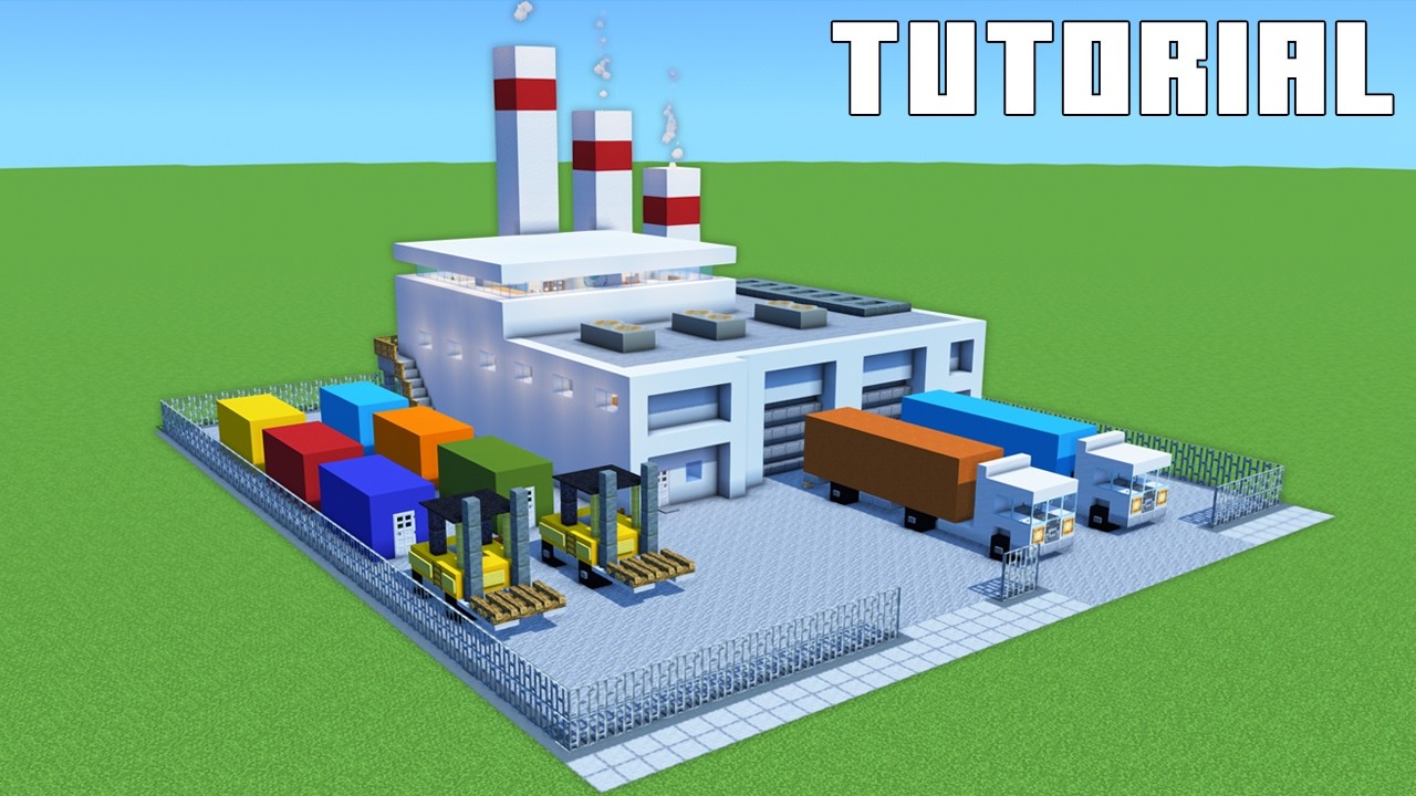 Minecraft Tutorial How To Make A Factory Including Interior Youtube