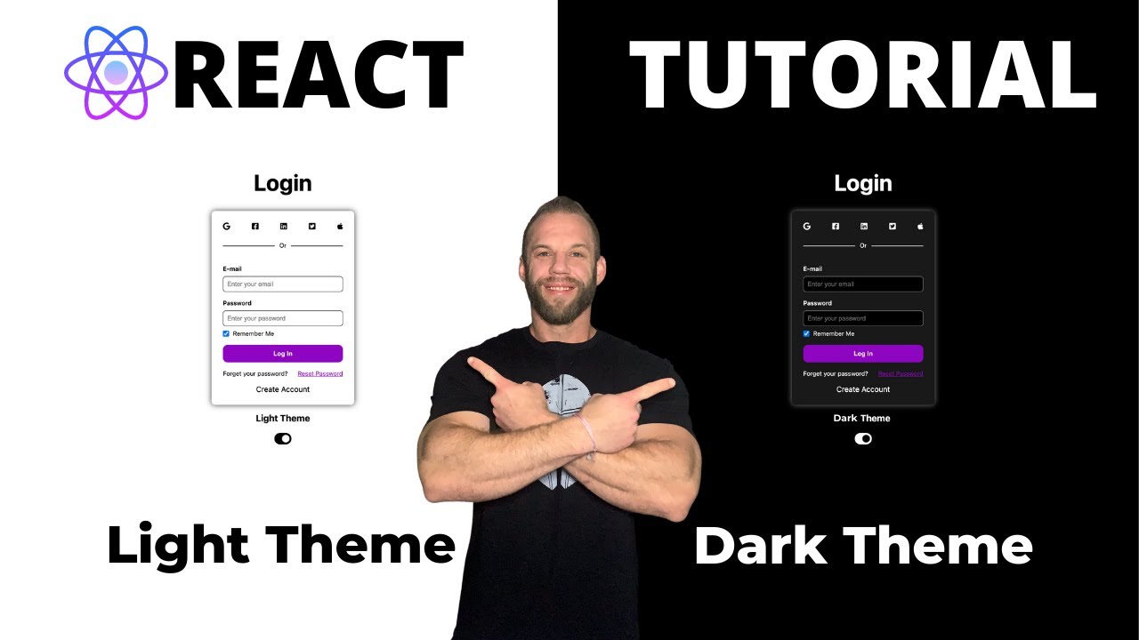 Dark Theme Toggle React Js Switch From Light Theme To Dark Theme