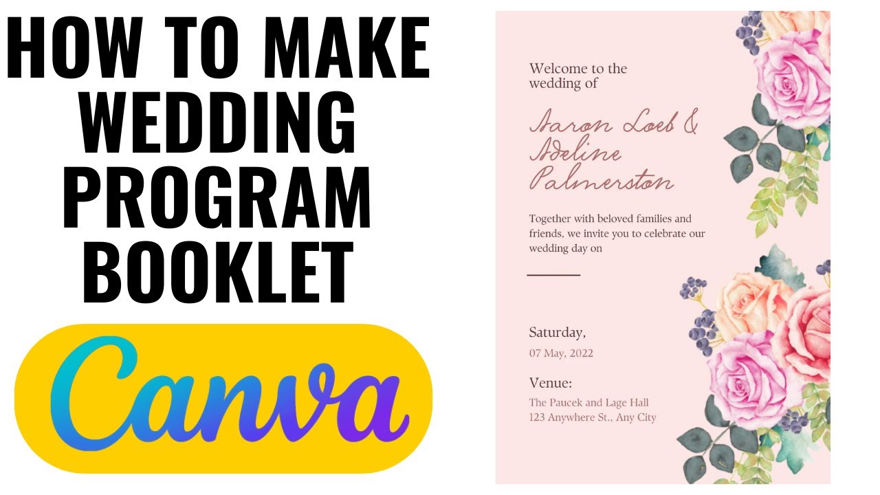 How To Make Wedding Program Booklet In Canva 2024 Youtube