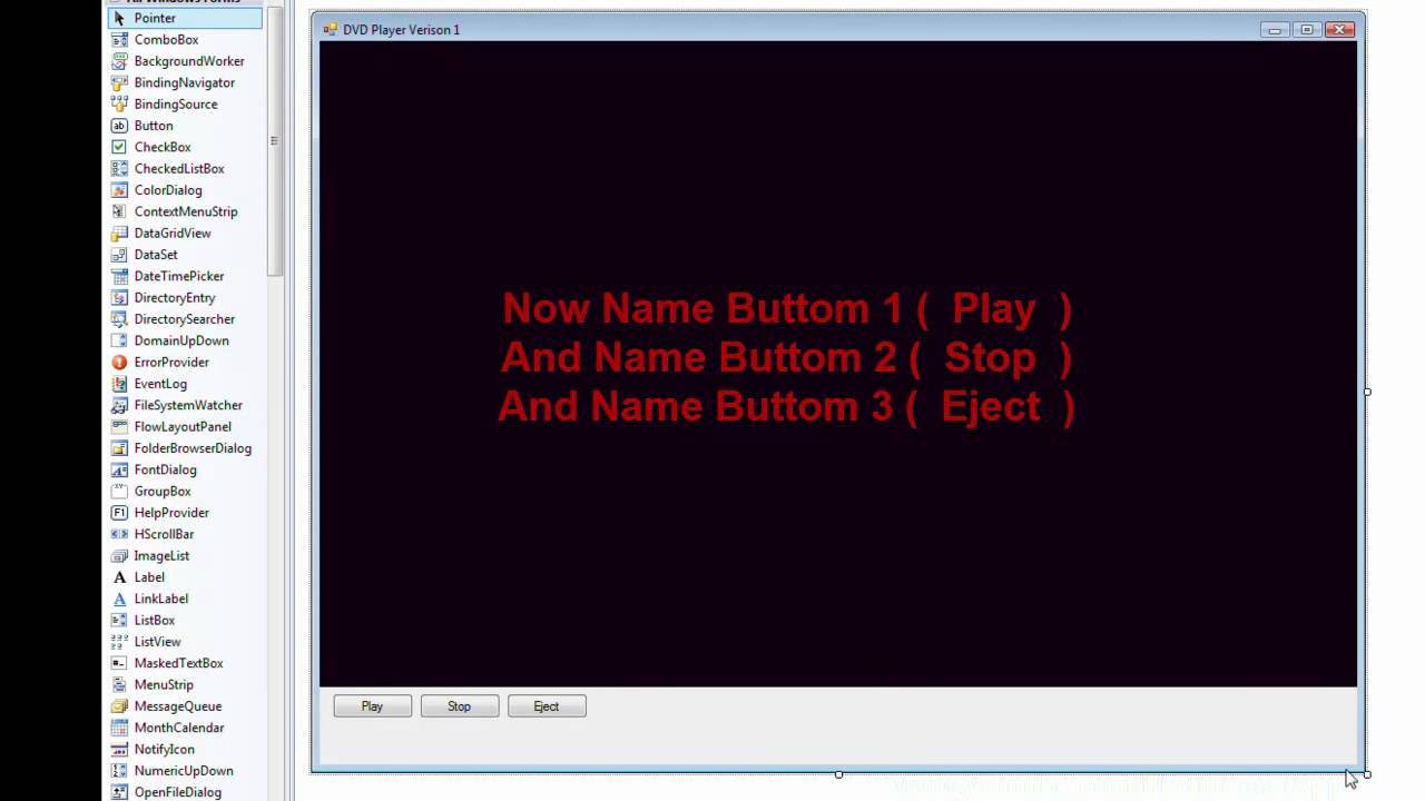 Visual Basic Dvd Player Hd Youtube