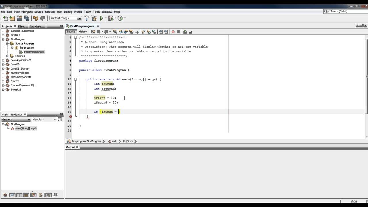 First Java Program Using Netbeans Youtube