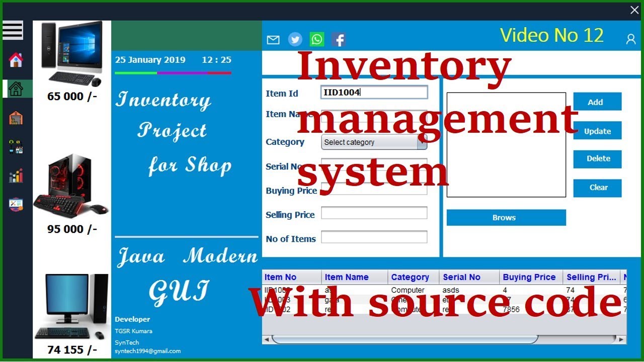 Inventory Management System With Source Code 12 Youtube