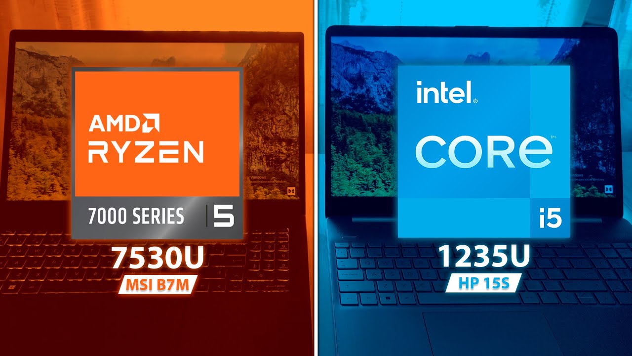 Amd Ryzen 5 7530u Vs Intel Core I5 1235u Msi Modern B7m Vs Hp 15s