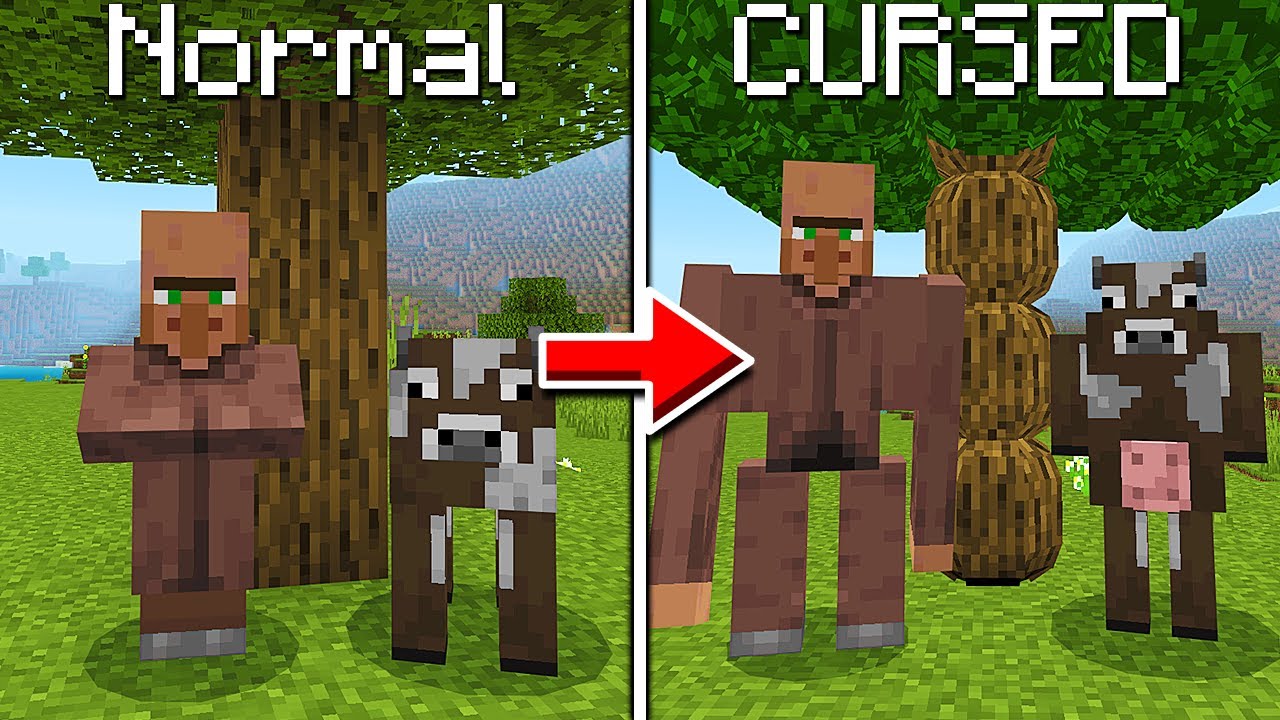 Minecraft Mobs Become Very Cursed Youtube