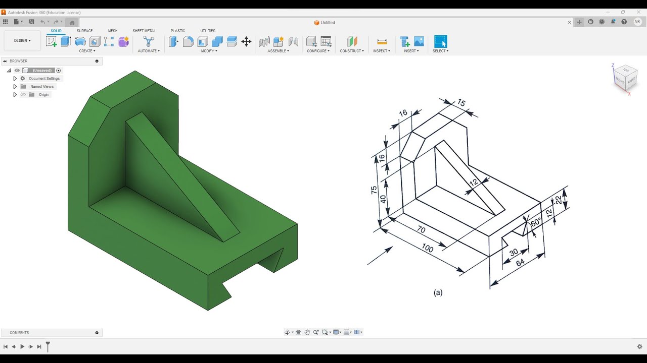 Fusion360 Part Modeling Tutorial 75 Design 3dmodeling
