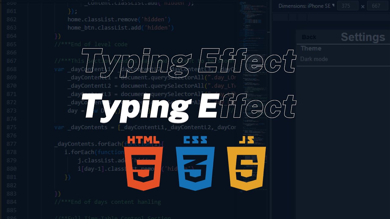 How To Make Looping Typing Effect Html Css Javascript Youtube