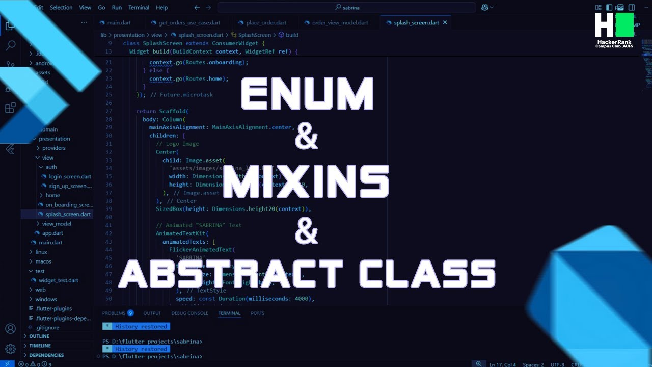 Dart Lec5 Enum Mixins Abstract Class Youtube