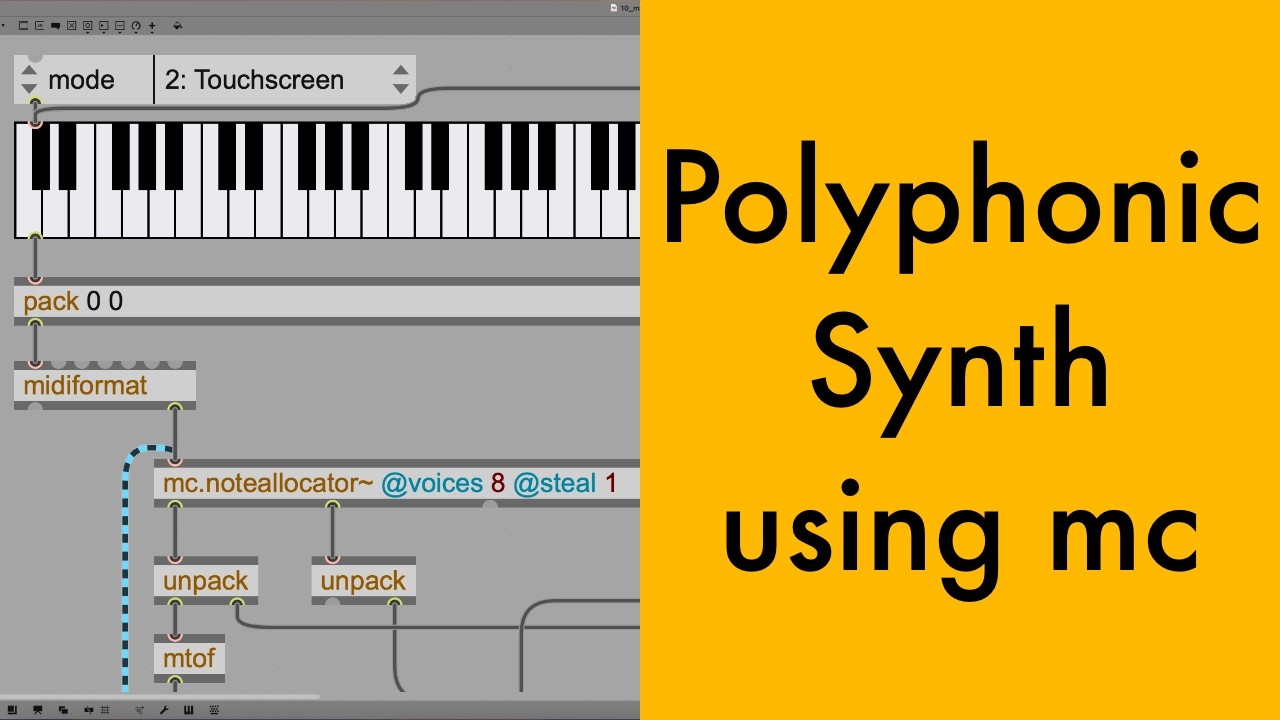 Max Msp Tutorial 10 Polyphonic Synth Using Mc Youtube