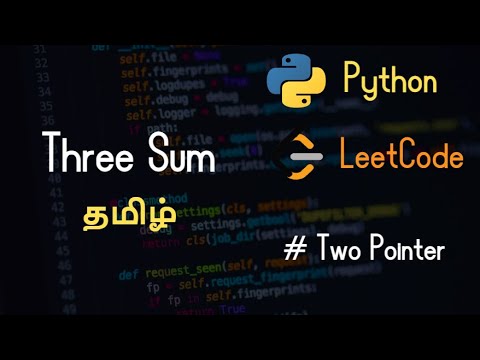 15 3 Sum Leetcode Python Tamil Youtube