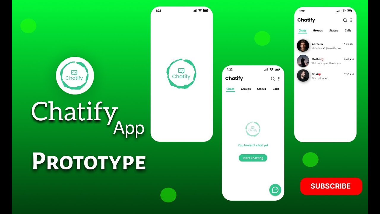 Chatify App Chat Figma Prototype Youtube