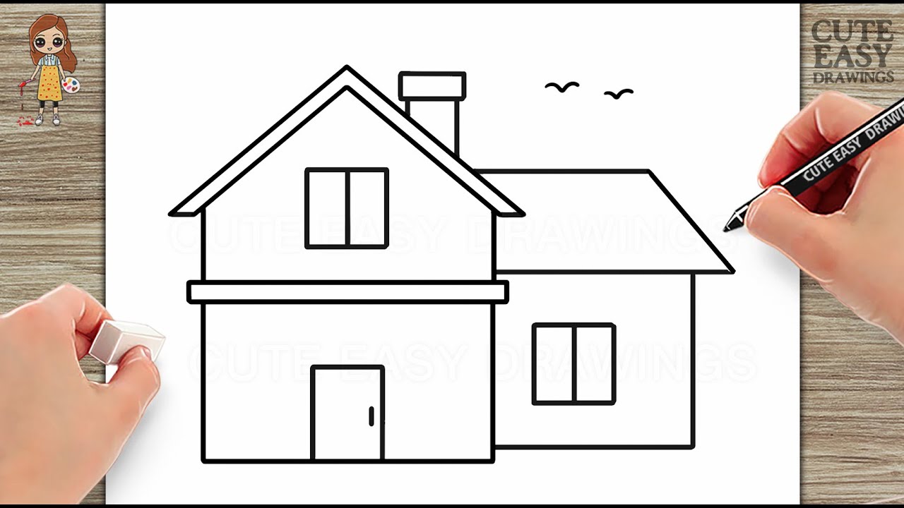 How To Draw A House Easy Steps At Cynthia Jasmin Blog