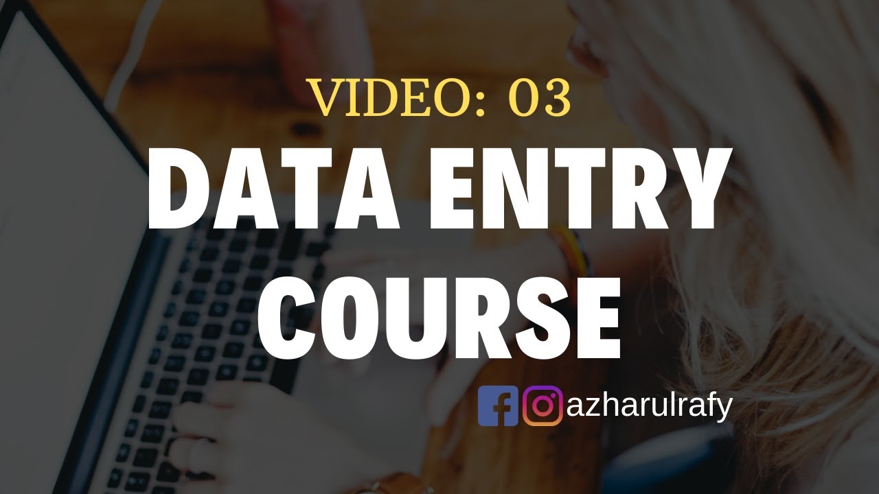 Data Entry Training Live Work Demo For Beginners Youtube